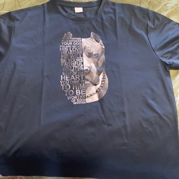 Shirts | New Mens 2xl Bully Pitbull Dog Tshirt Blue | Poshmark